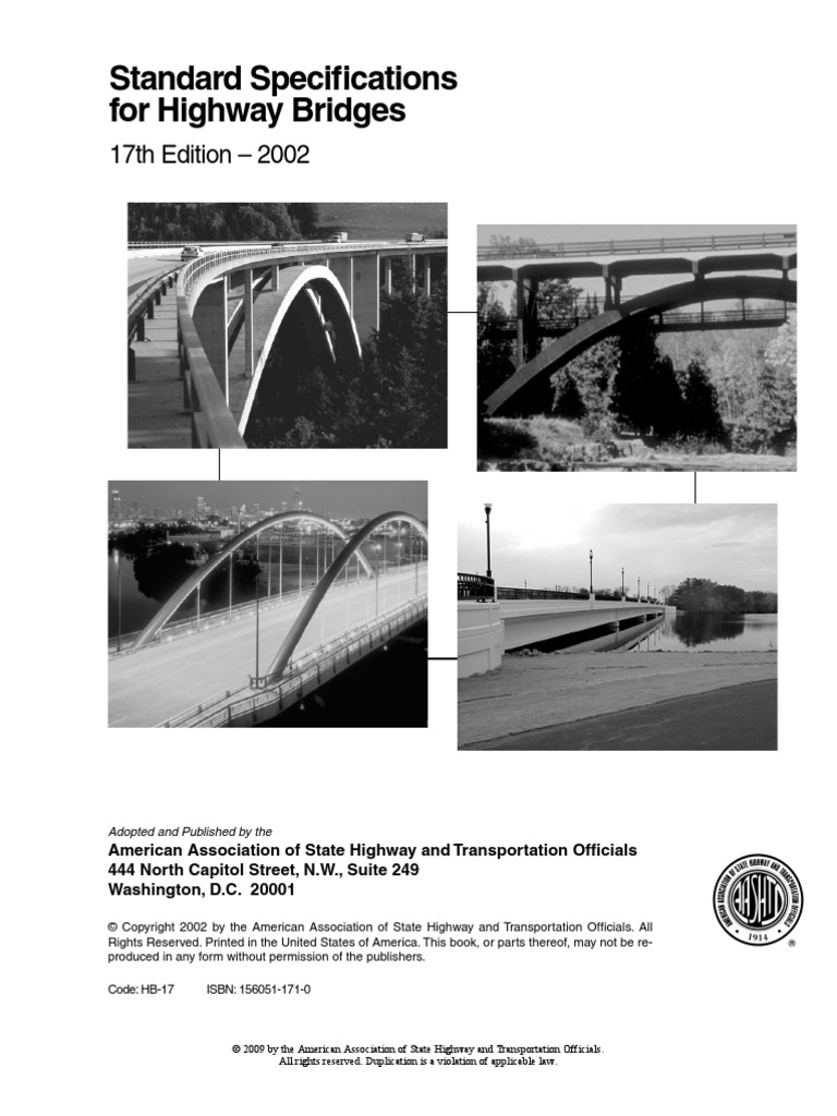 AASHTO Standard Specifications For Highway Bridges 17th - TOC | PDF ...