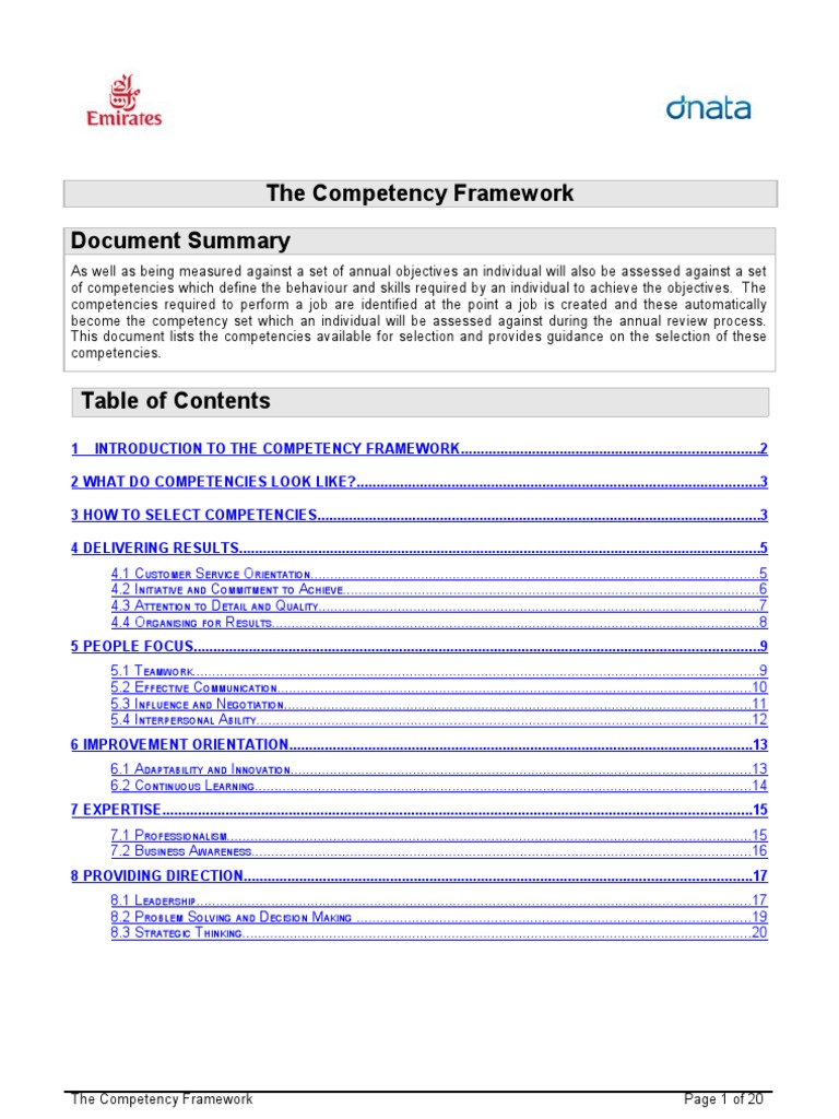 Emirates Competenancy | PDF | Competence (Human Resources) | Negotiation