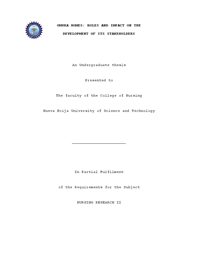 Front Page | Thesis | Doctor Of Philosophy