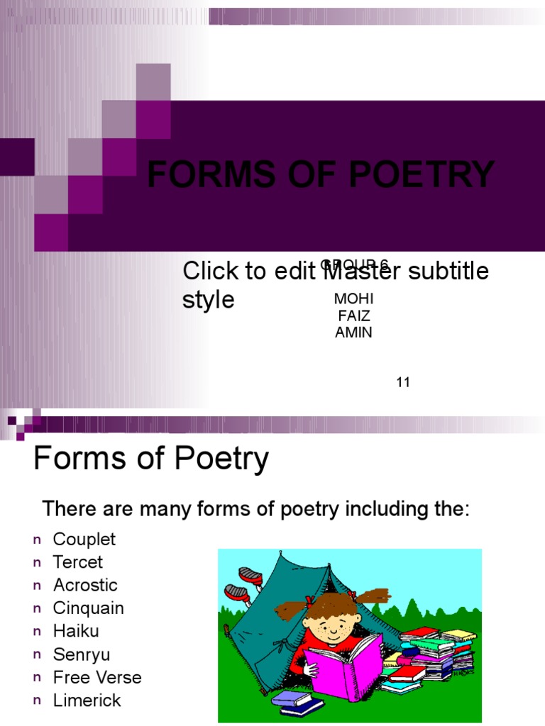 Forms of Poetry | PDF | Limerick (Poetry) | Rhyme