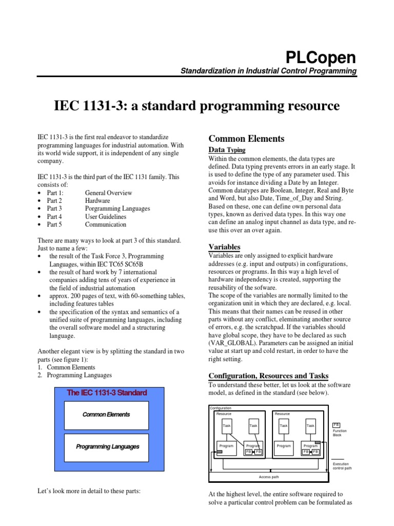 Iec 1131-3 | PDF | Programming Language | Data Type