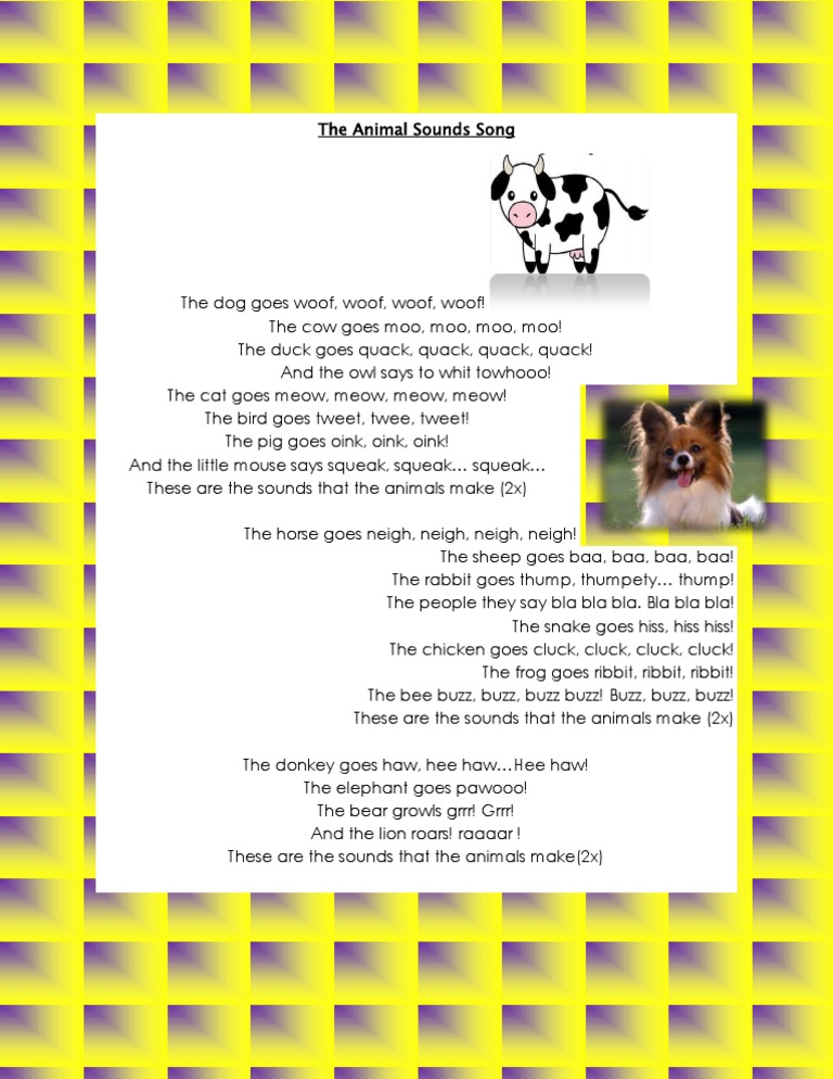 The Animal Sounds Song | PDF