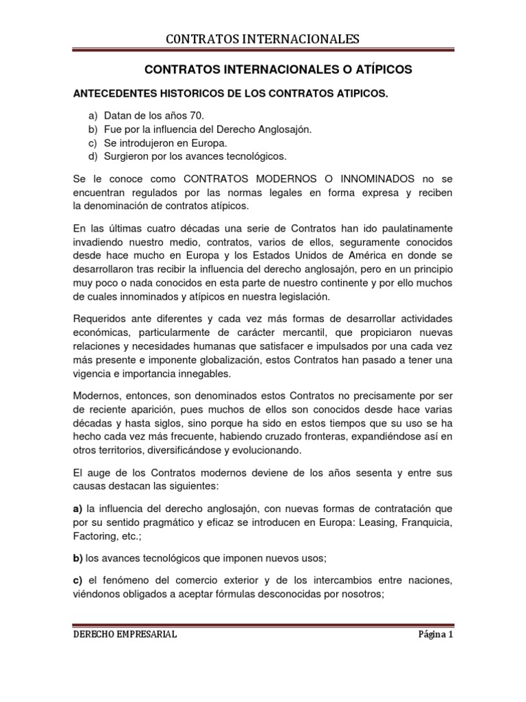 Contratos Atipicos | PDF | Swap (Finanzas) | Factoring (Finanzas)