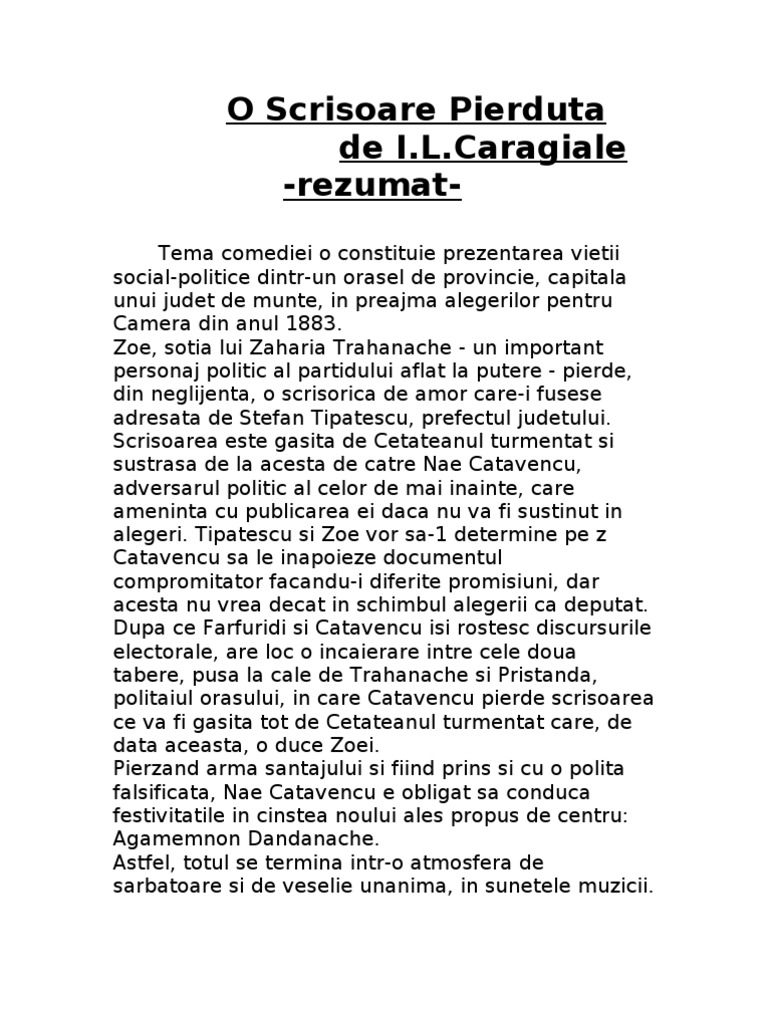 Pedagogie Tata inimă o scrisoare pierduta cine pierde scrisoarea ...