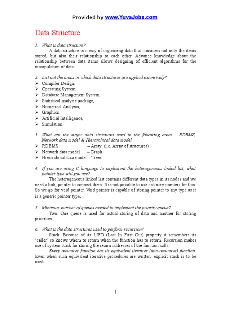 Data Structure Pdf Pointer Computer Programming Data Type