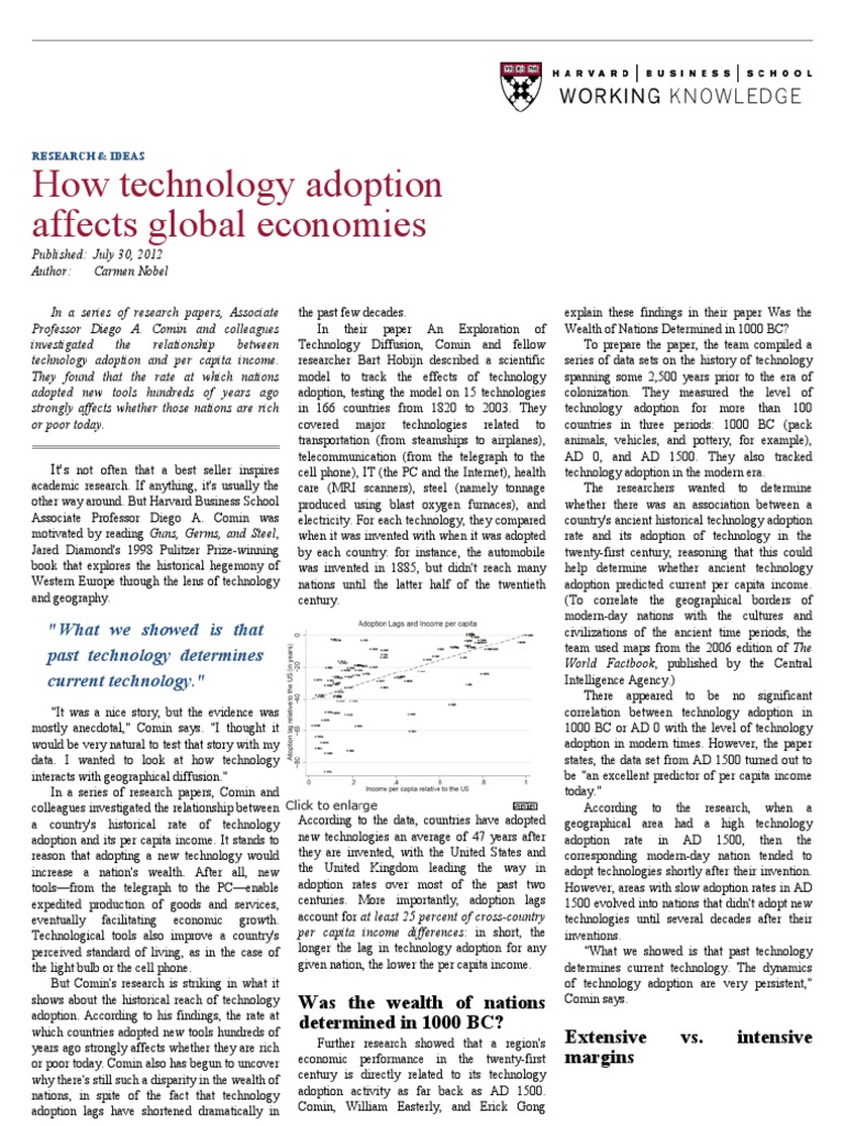 How Technology Adoption Affects Global Economies | PDF | Social Science