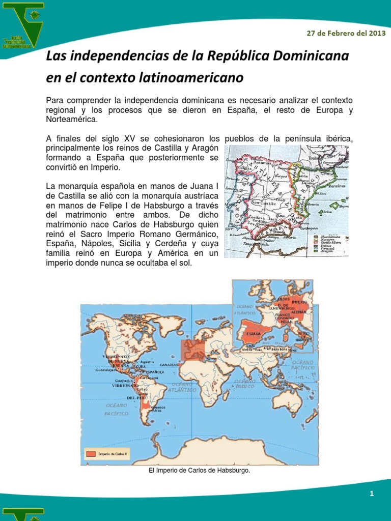 Las independencias de la República Dominicana en el contexto ...