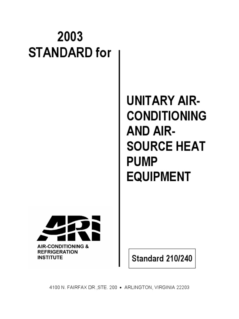 ARI 210-240 | Air Conditioning | Heat Pump