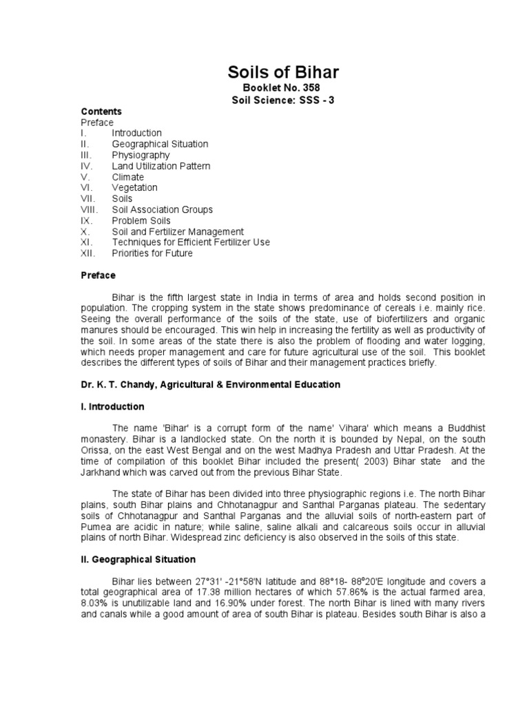 Soils of Bihar-358 | PDF | Fertilizer | Soil