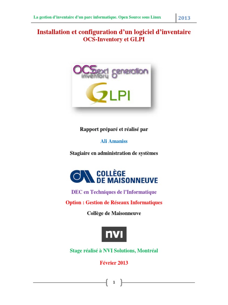 Installation Et Configuration de GLPI Et OCS | PDF | Informatique | Linux