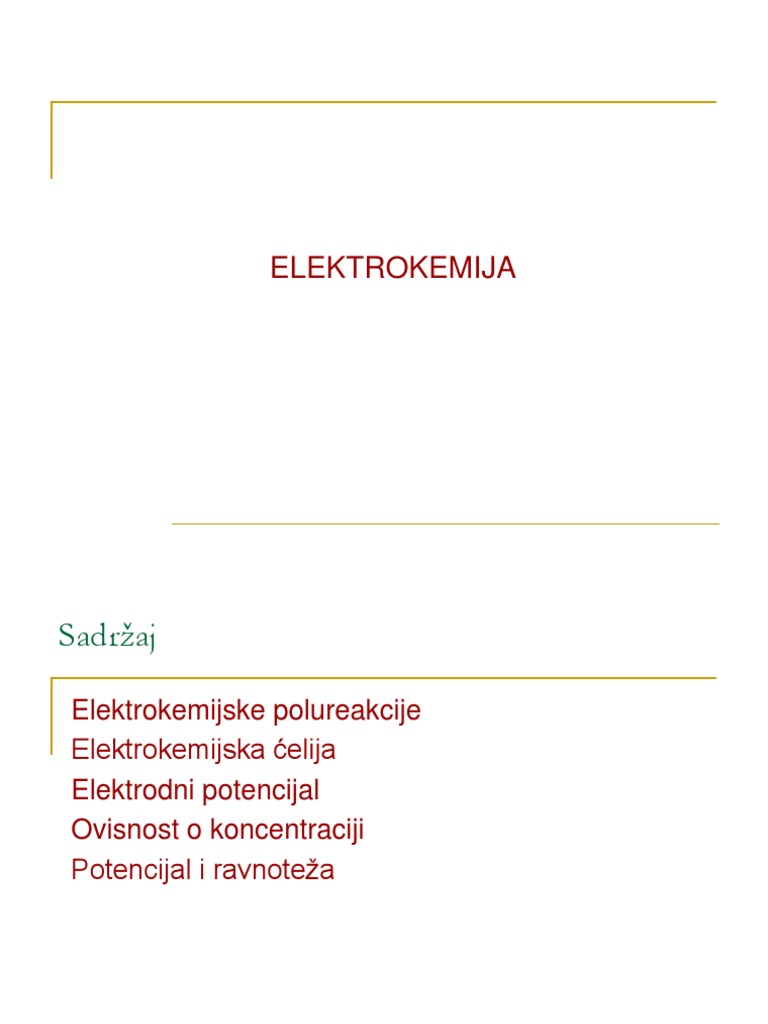 Elektrokemija | PDF