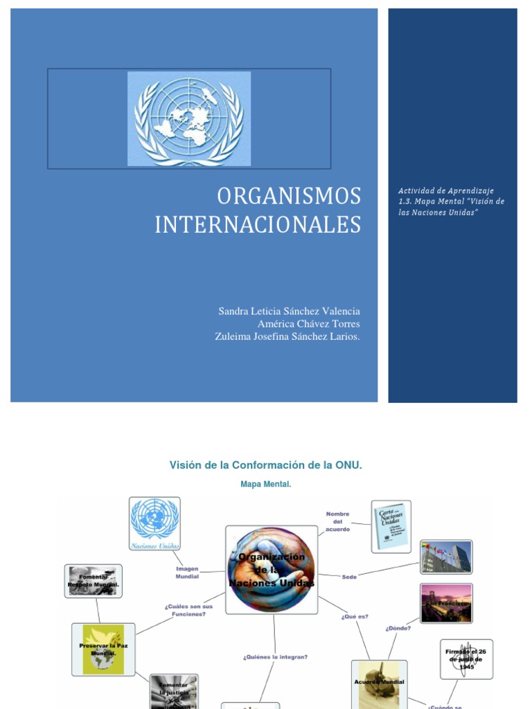 Mapa Mental de la ONU y sus Organismos | PDF | Naciones Unidas ...