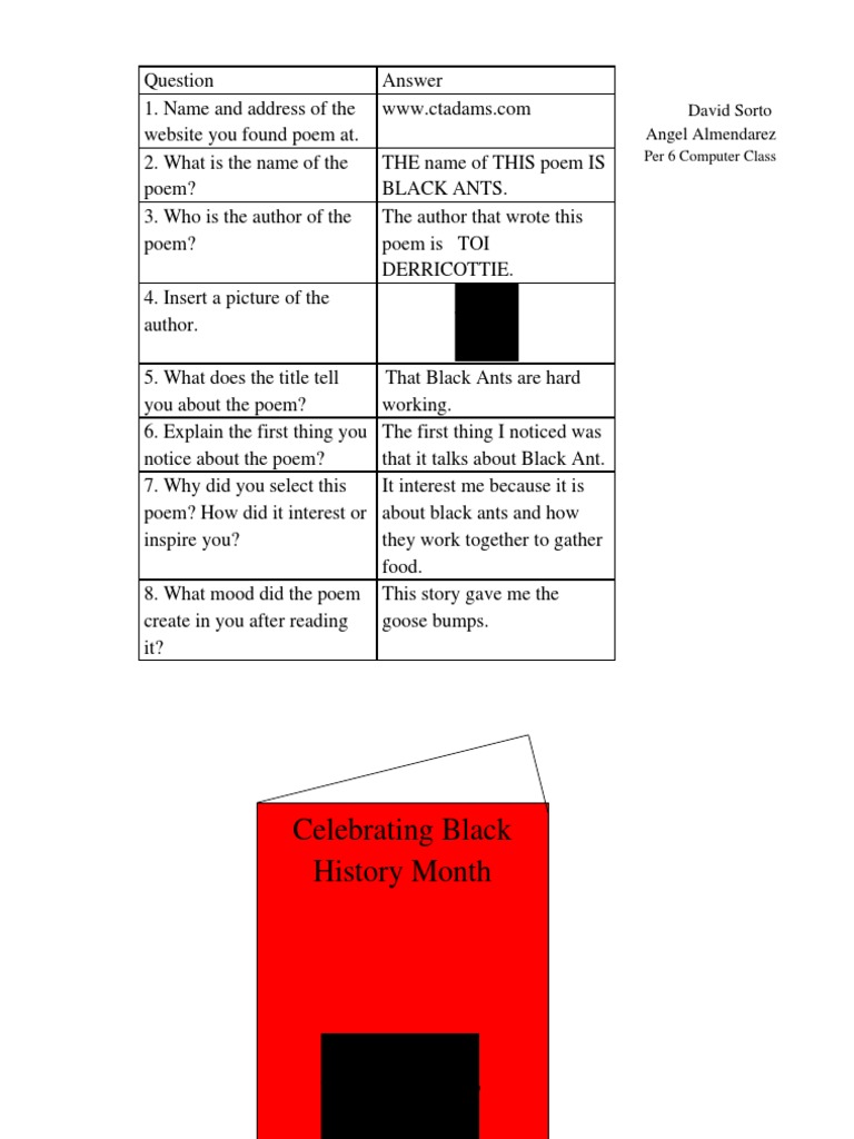 David Sorto Angel Almendarez: Per 6 Computer Class | PDF | General Fiction