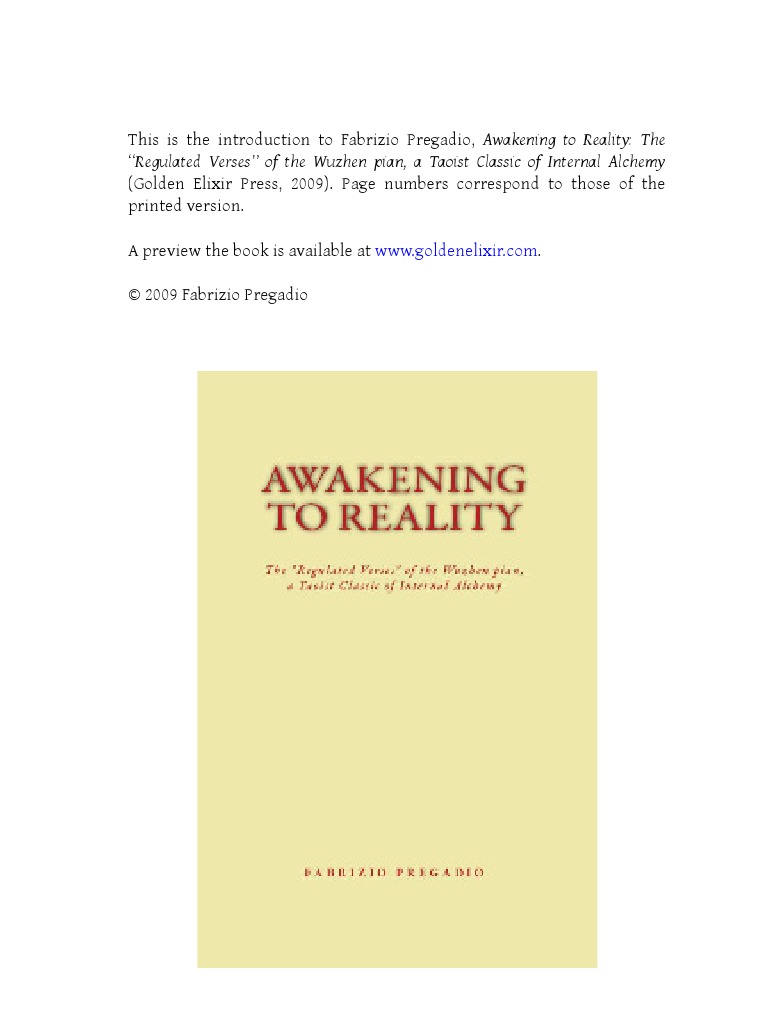 Awakening To Reality | PDF | Neidan | Yin And Yang