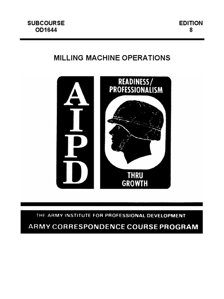 Machinist Course - Milling Machine Operations | PDF | Screw | Metalworking