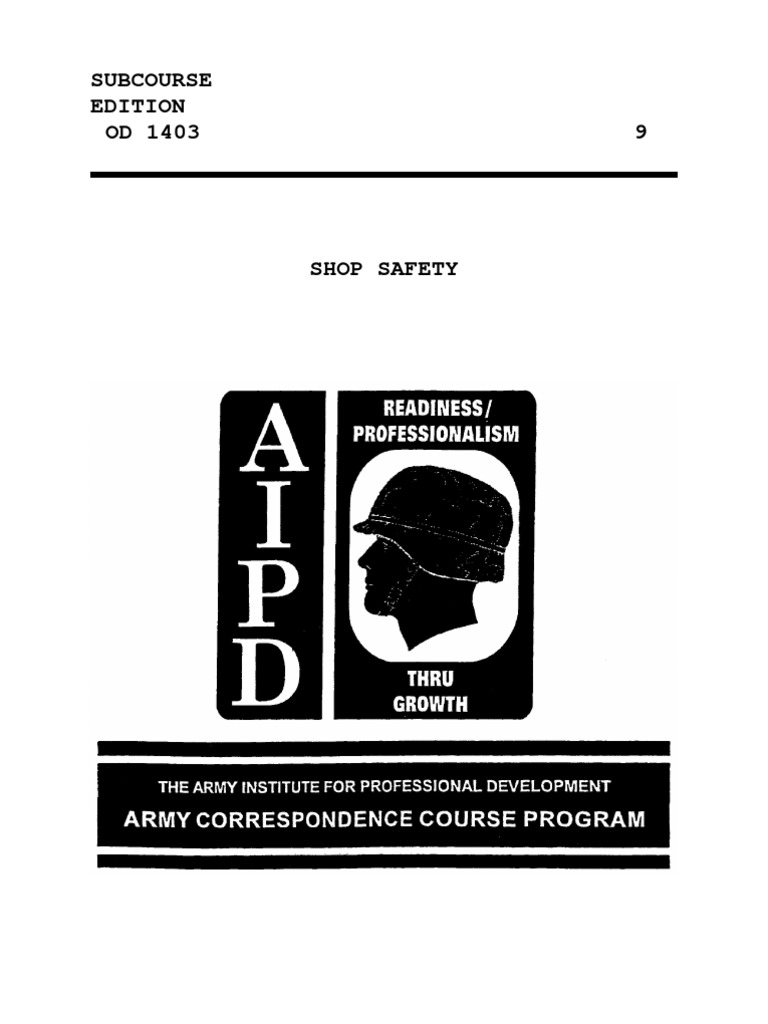 Army Shop Safety Procedures Guide | PDF | Grinding (Abrasive Cutting ...