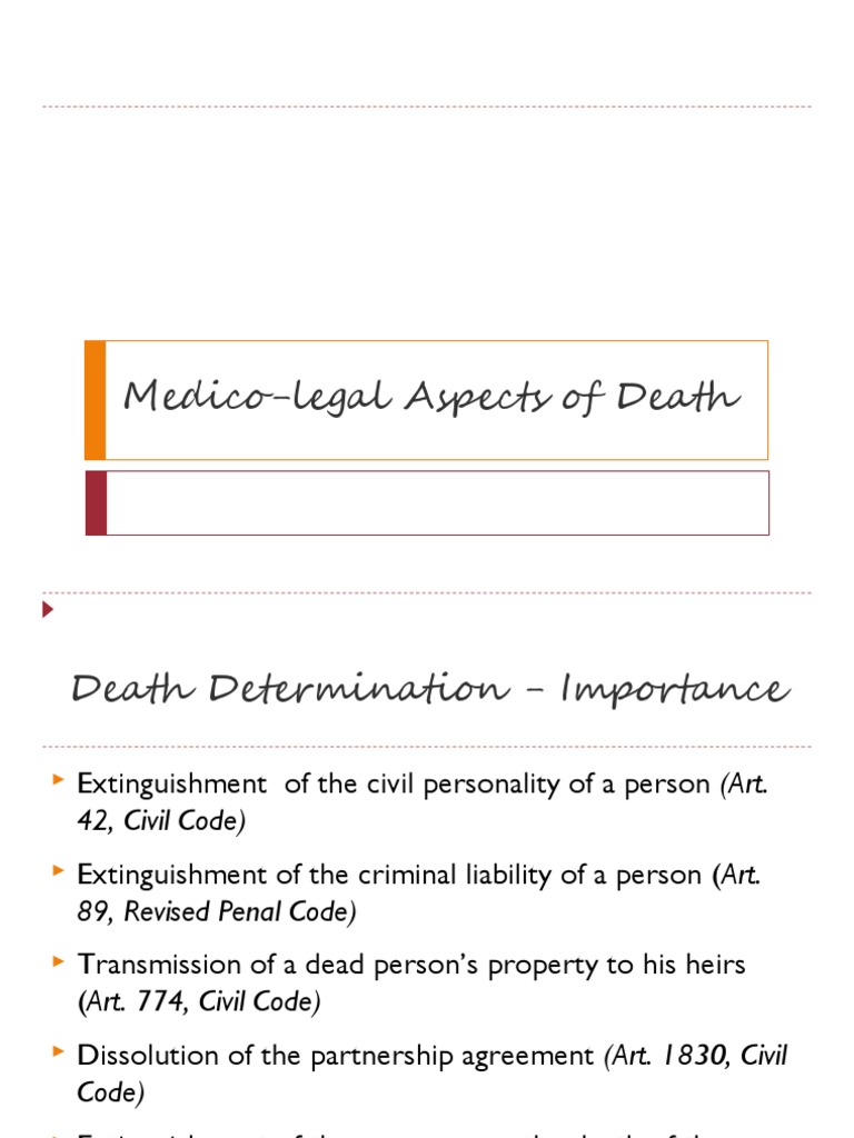 05Medico-Legal Aspects of Death | PDF | Medical Specialties | Medicine