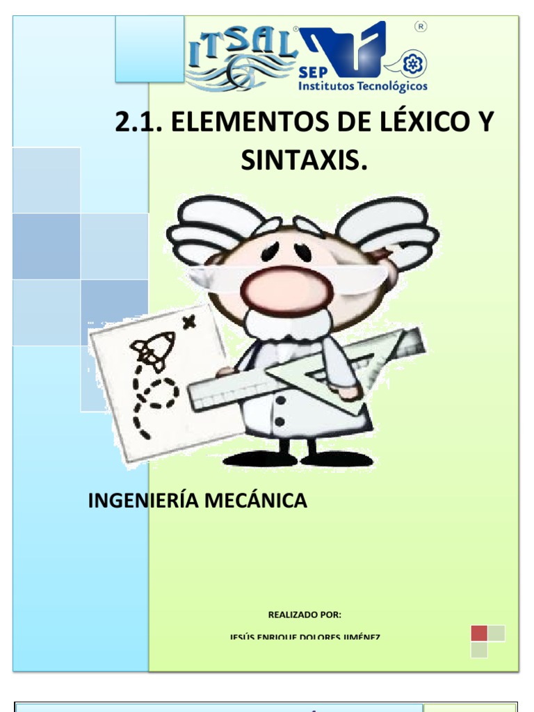 Elementos de Lexico y Sintaxis | PDF | Lenguaje de programación | Sintaxis