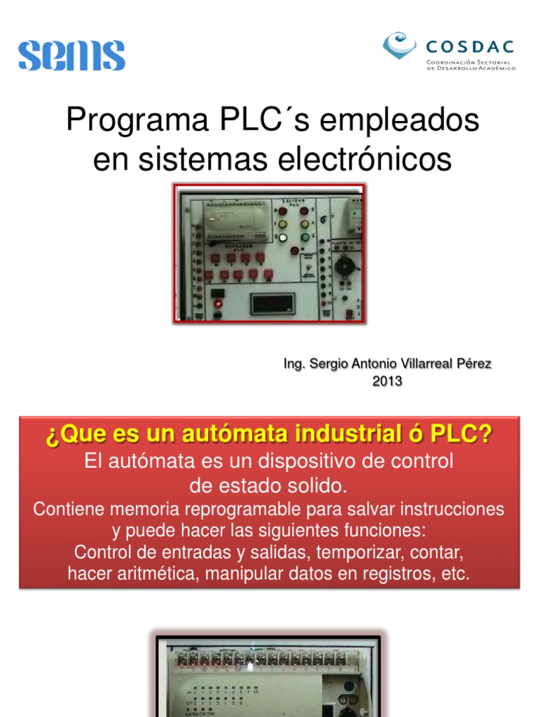Clase Del Curso de PLC 2013 | Descargar gratis PDF | Controlador lógico ...