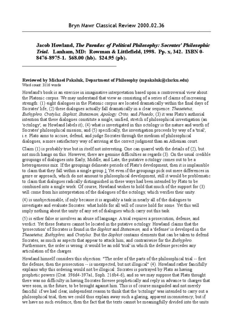 Trial. Lanham, MD: Rowman & Littlefield, 1998. Pp. X, 342. ISBN 0 | PDF ...