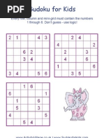 Kids Sudoku Puzzle Book | PDF | Home & Garden | Art