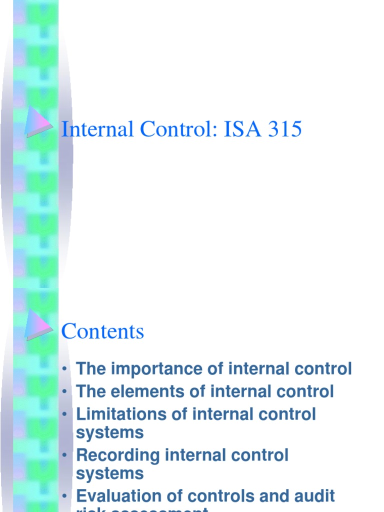 Internal Control | PDF | Audit | Risk Assessment