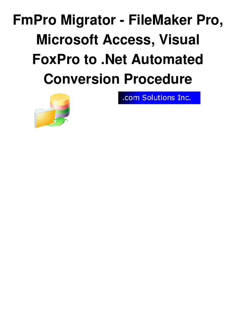 FmPro Migrator DotNet Conversion Procedure | PDF | Microsoft Access | File Maker