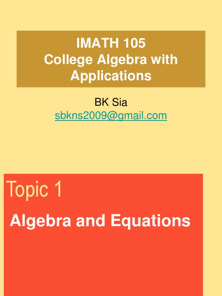College Algebra | PDF | Fraction (Mathematics) | Rational Number