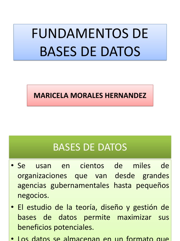 Fundamentos de Bases de Datos | PDF | Bases de datos | Archivo de computadora