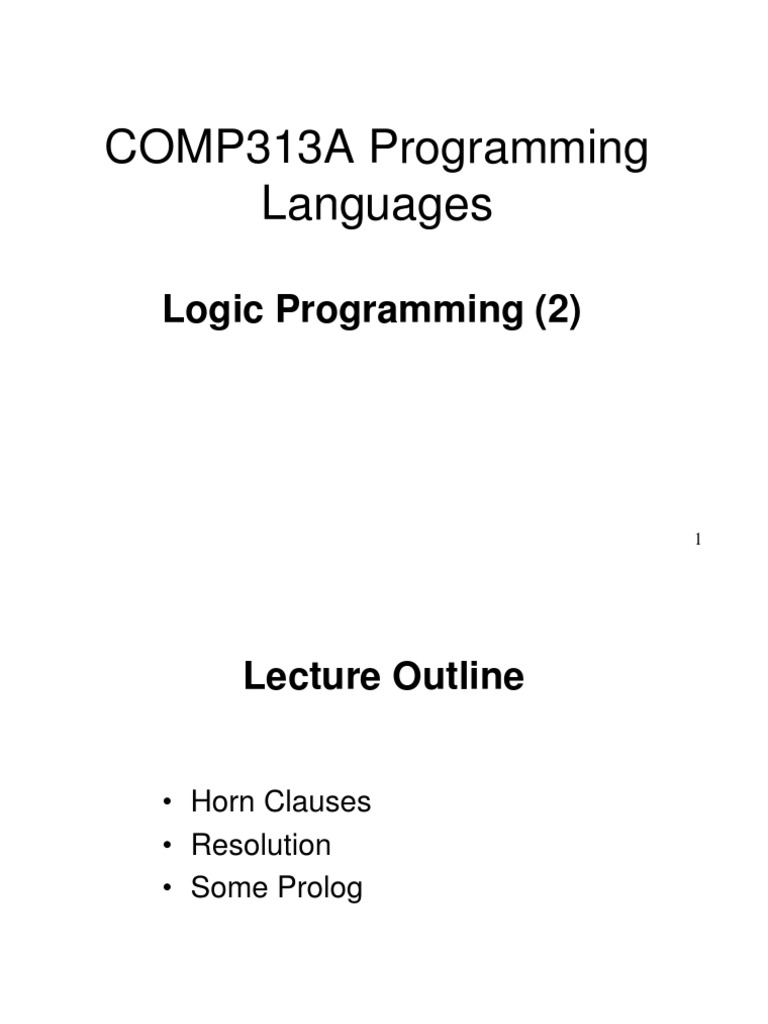 COMP313A Programming Languages | PDF | Formalism (Deductive) | Theoretical Computer Science