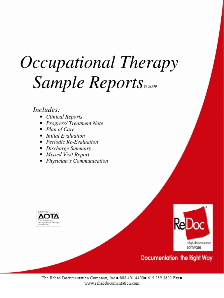 Sample OT Reports Adult All | PDF | Anatomical Terms Of Motion ...