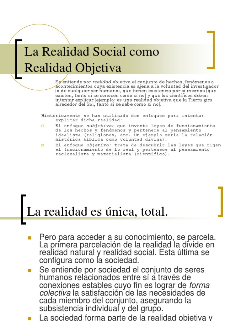 Realidad Objetiva | PDF | Historia