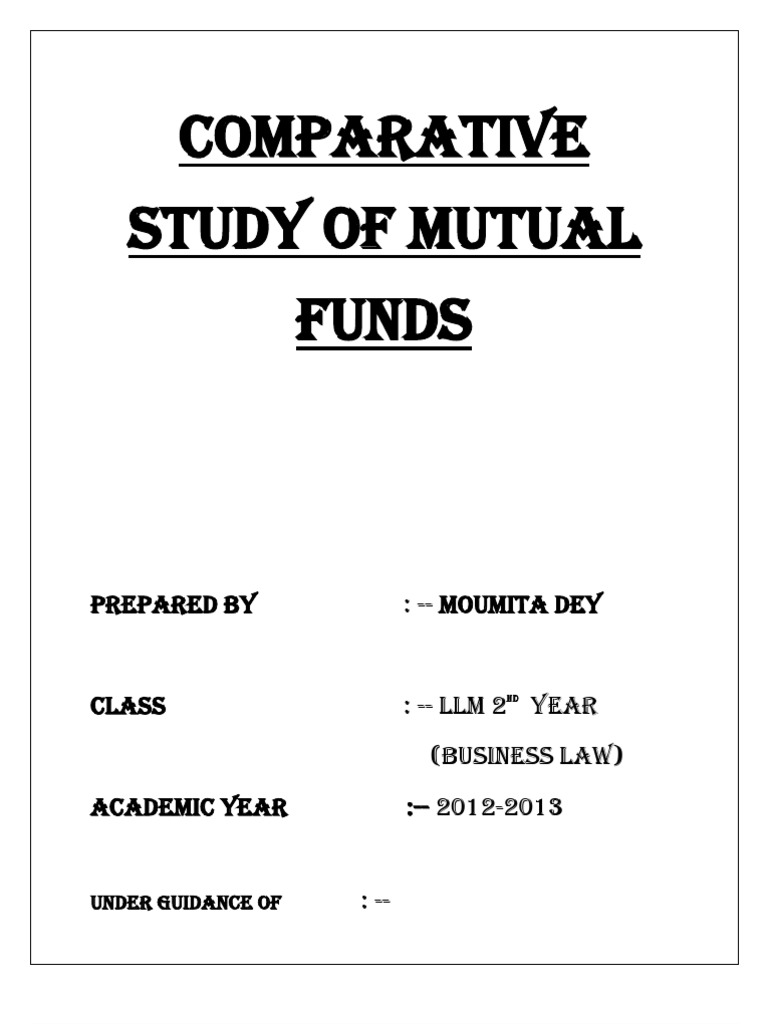 Mutual Fund Project LLM2 | PDF | Mutual Funds | Closed End Fund