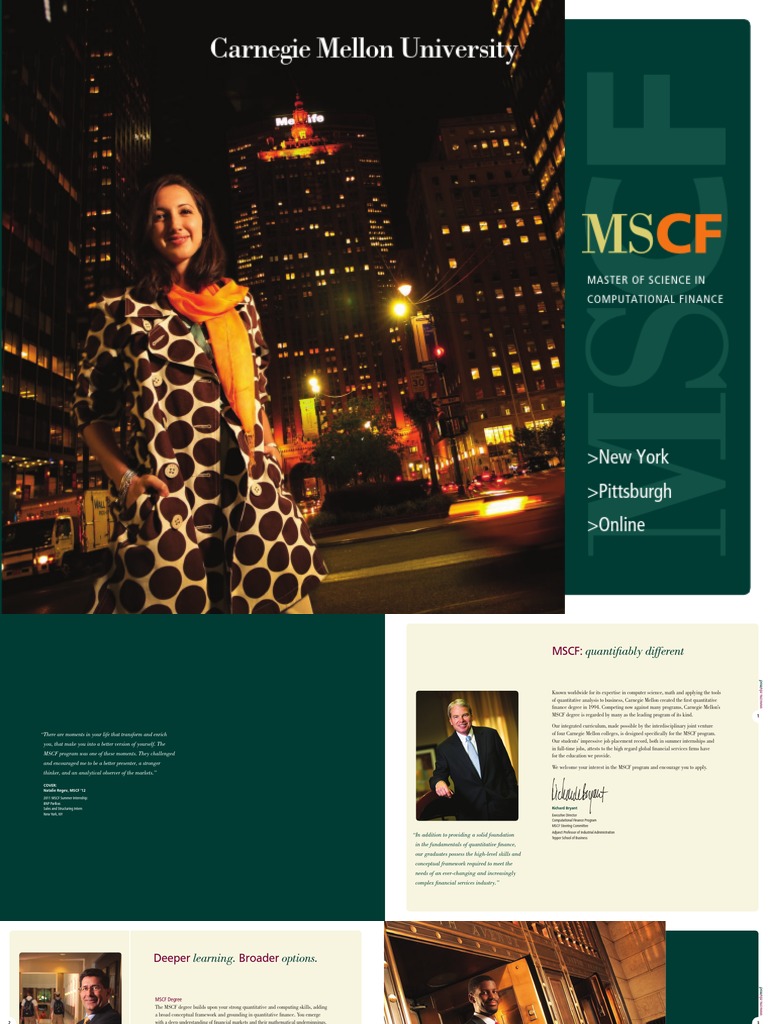 Final MSCF Brochure Fall 2012 | PDF | Financial Modeling | Mathematical ...