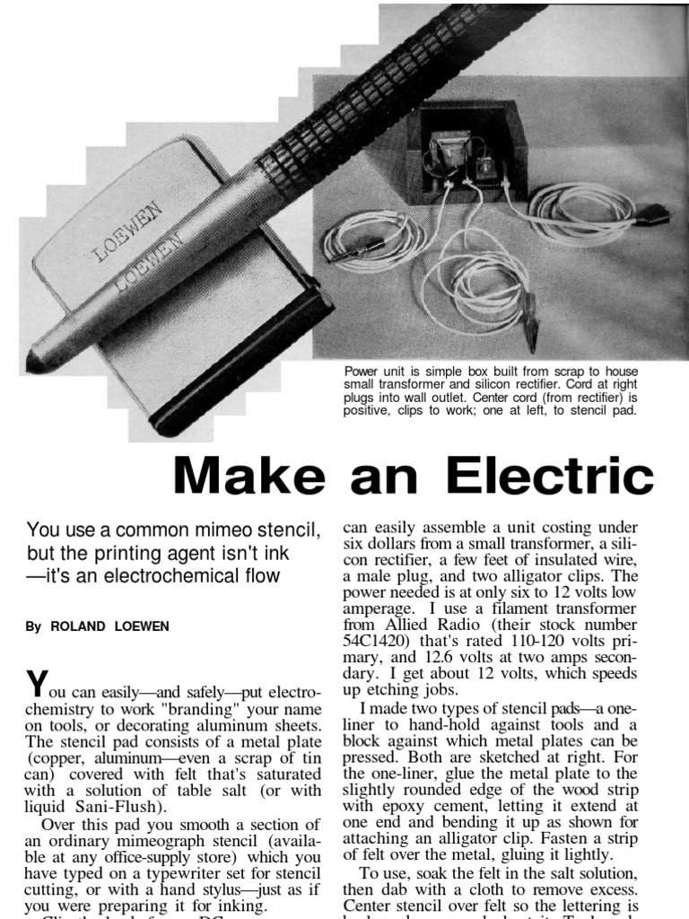 Electric Stencil | PDF