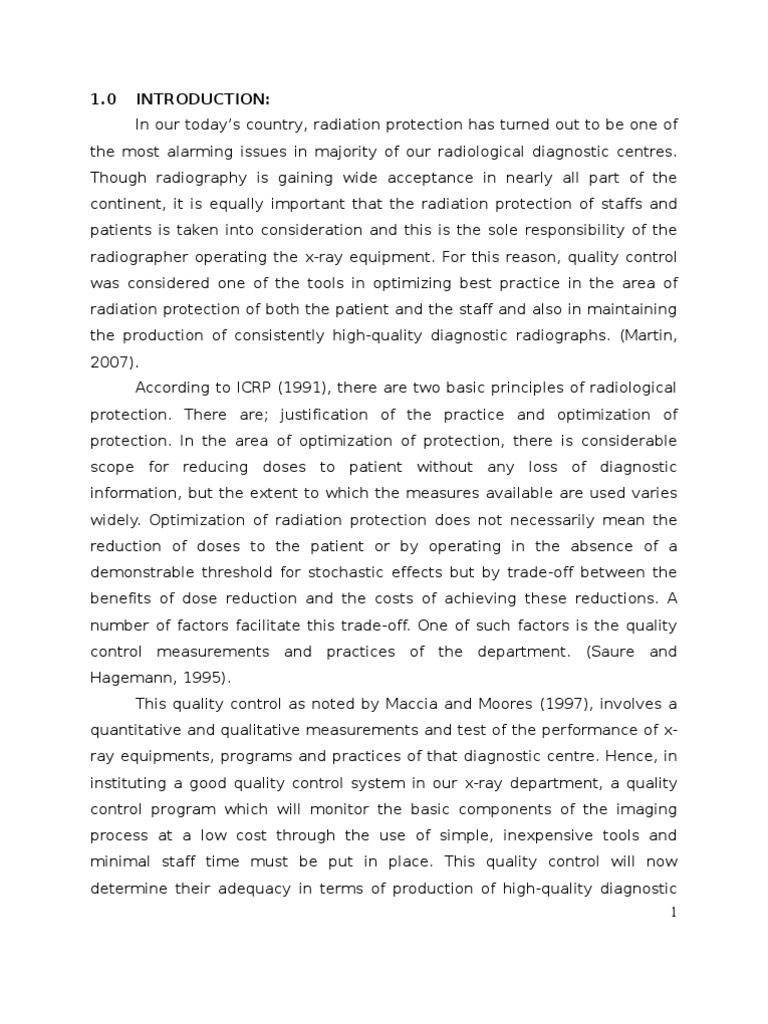 X-Ray Quality Control Guidelines | PDF | Radiography | Radiation Protection
