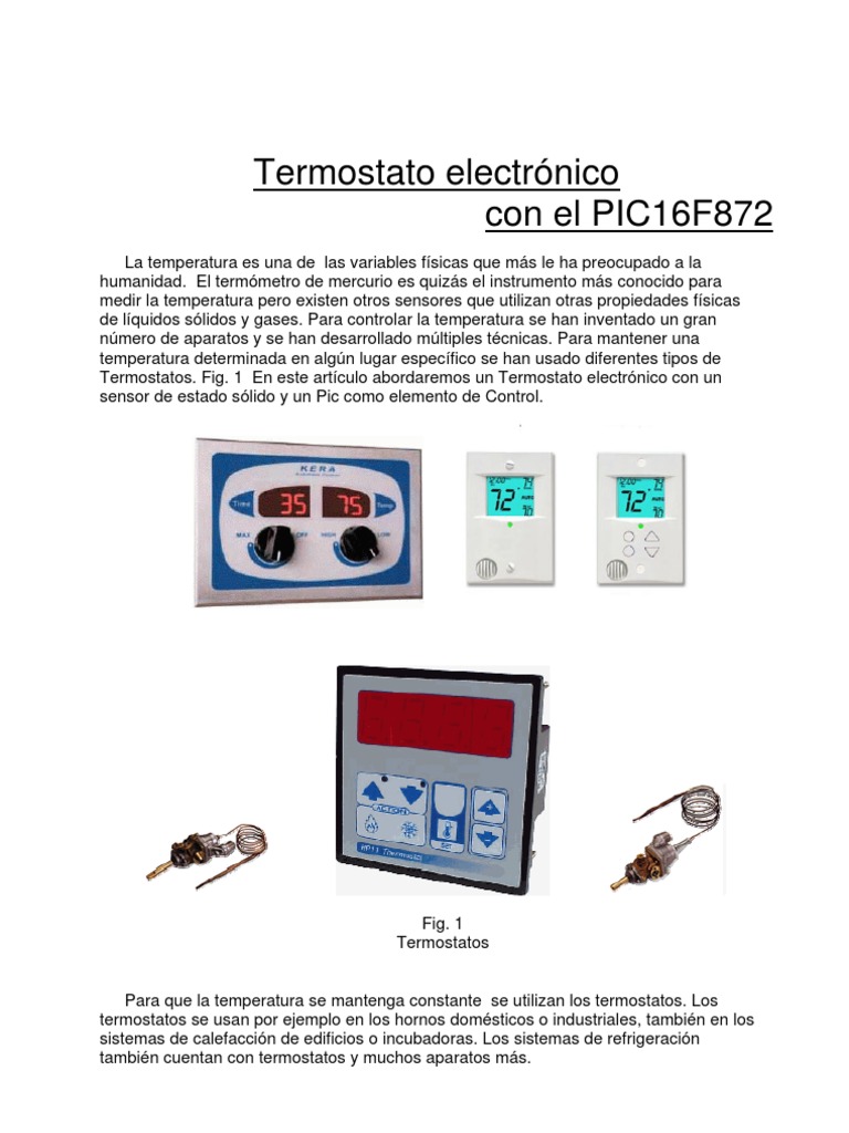 Termostato PDF | PDF | Termostato | Sensor