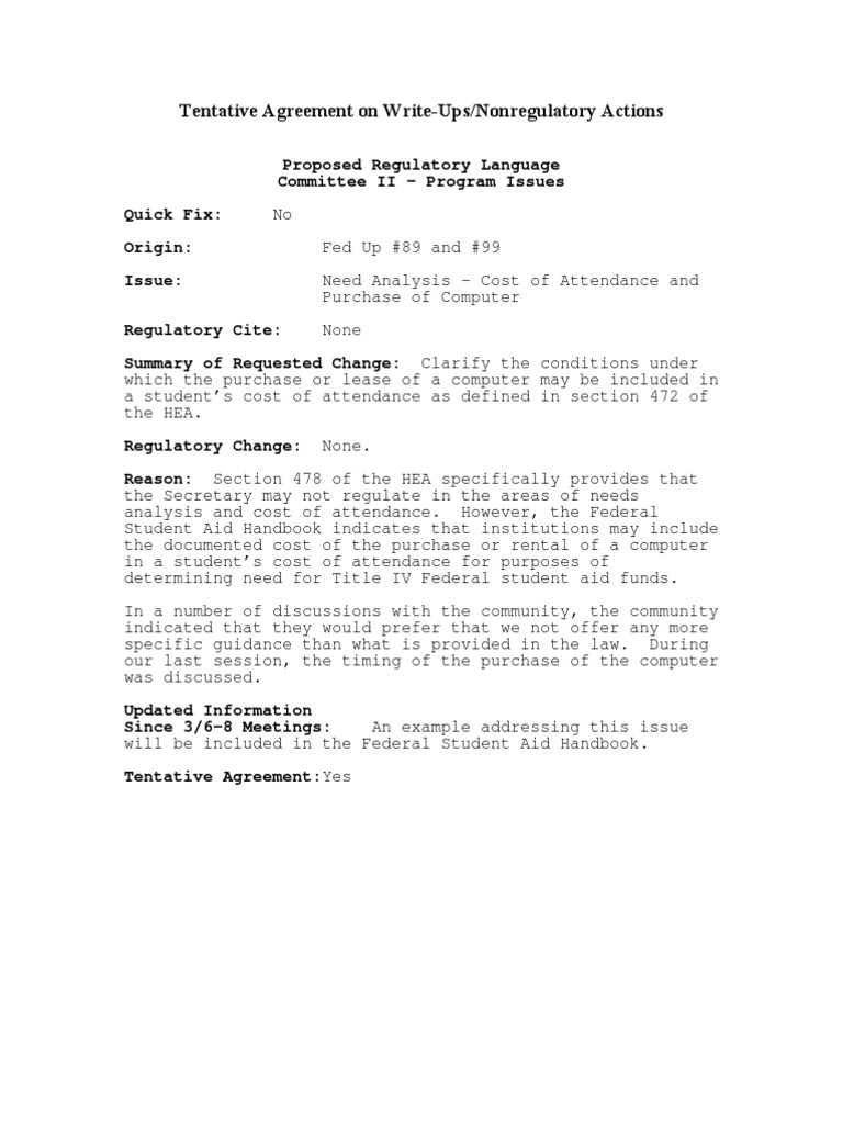 Description: Tags: Tentativeagreementnonregulatory | PDF | Government ...