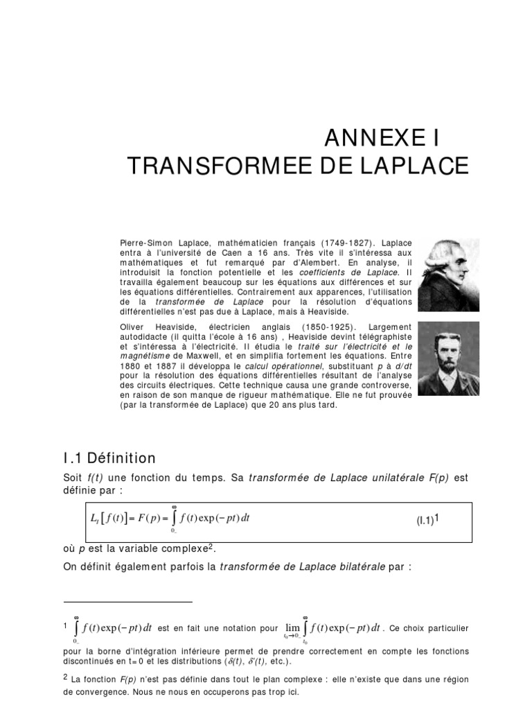 Table Des Transformées de Laplace | PDF