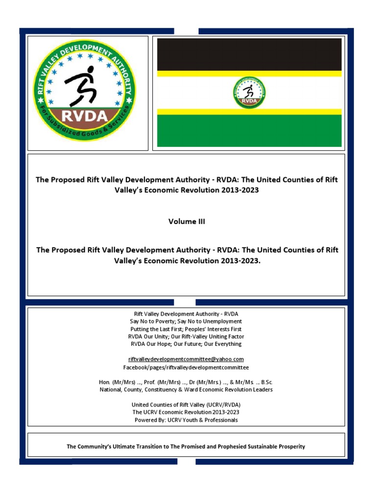 The Proposed Rift Valley Development Authority - RVDA: The United ...