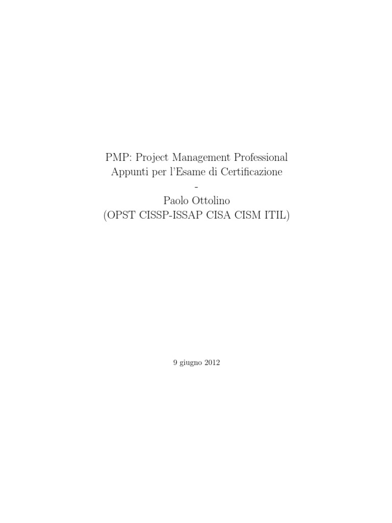PMP PMP Project Management Professional | PDF