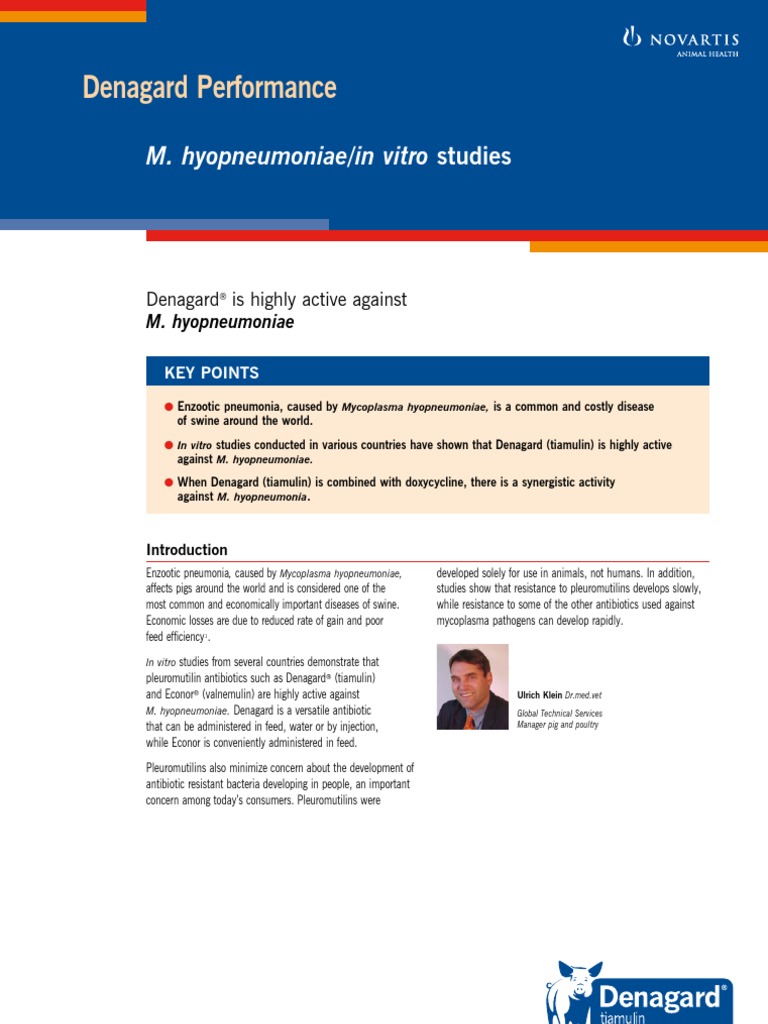 Denagard Performance Paper M. Hyopneumoniae in Vitro Studies | PDF ...