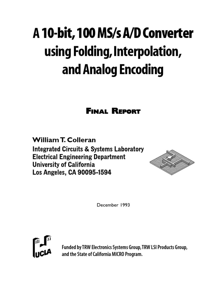 ADC - A 10bit 100Msps ADC With Folding Interpolation and Analog ...