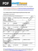 Infinite Computer Solutions Sample Technical Sample Placement Paper Level1 | PDF | Software ...