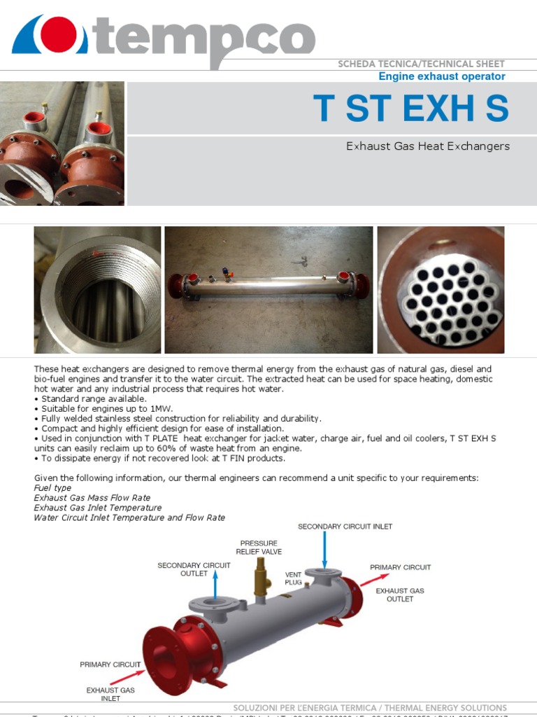 Tstexhs: Exhaust Gas Heat Exchangers | PDF | Heat Exchanger | Water Heating