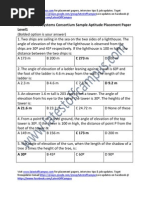 Infinite Computer Solutions Sample Aptitude Placement Paper Level1 | PDF | Investing | Stocks