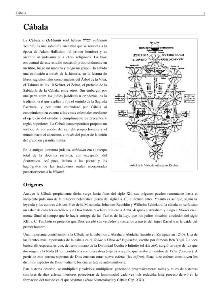 Cabala - Wikipedia | PDF | Kábala | Religión y creencia