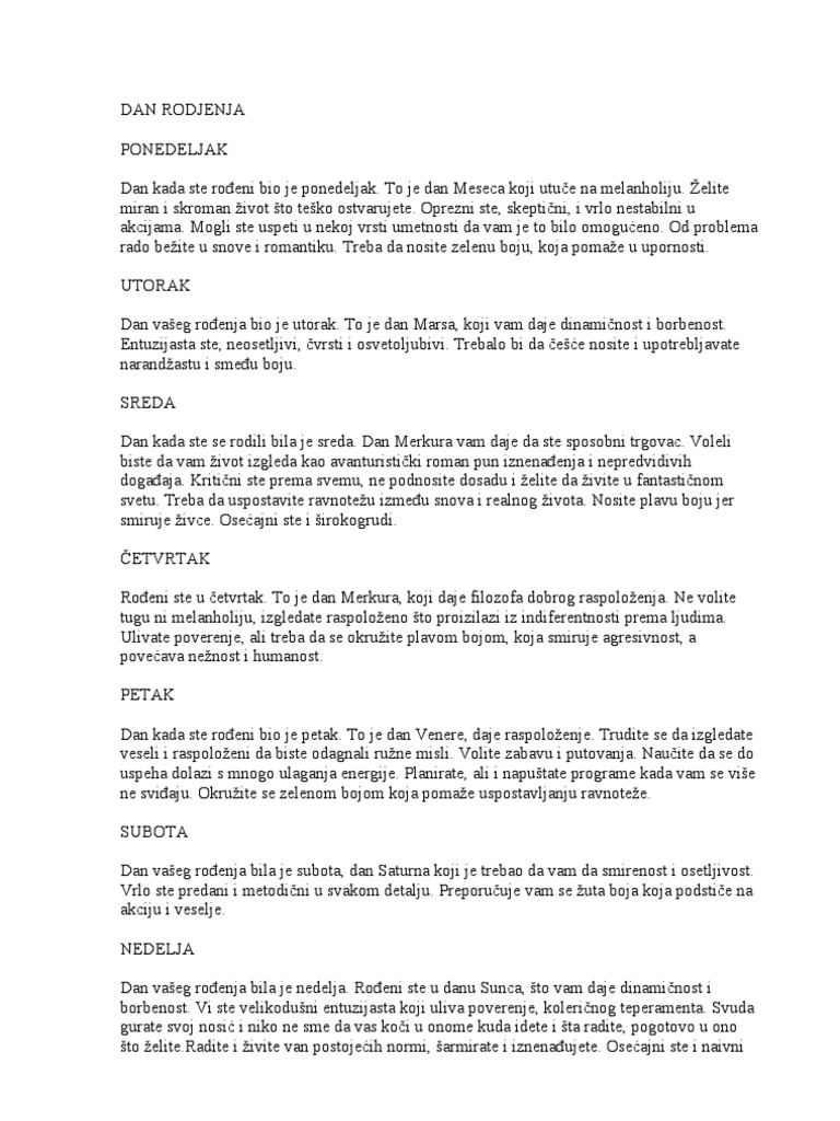 Andjela S. - Dan Rodjenja | PDF