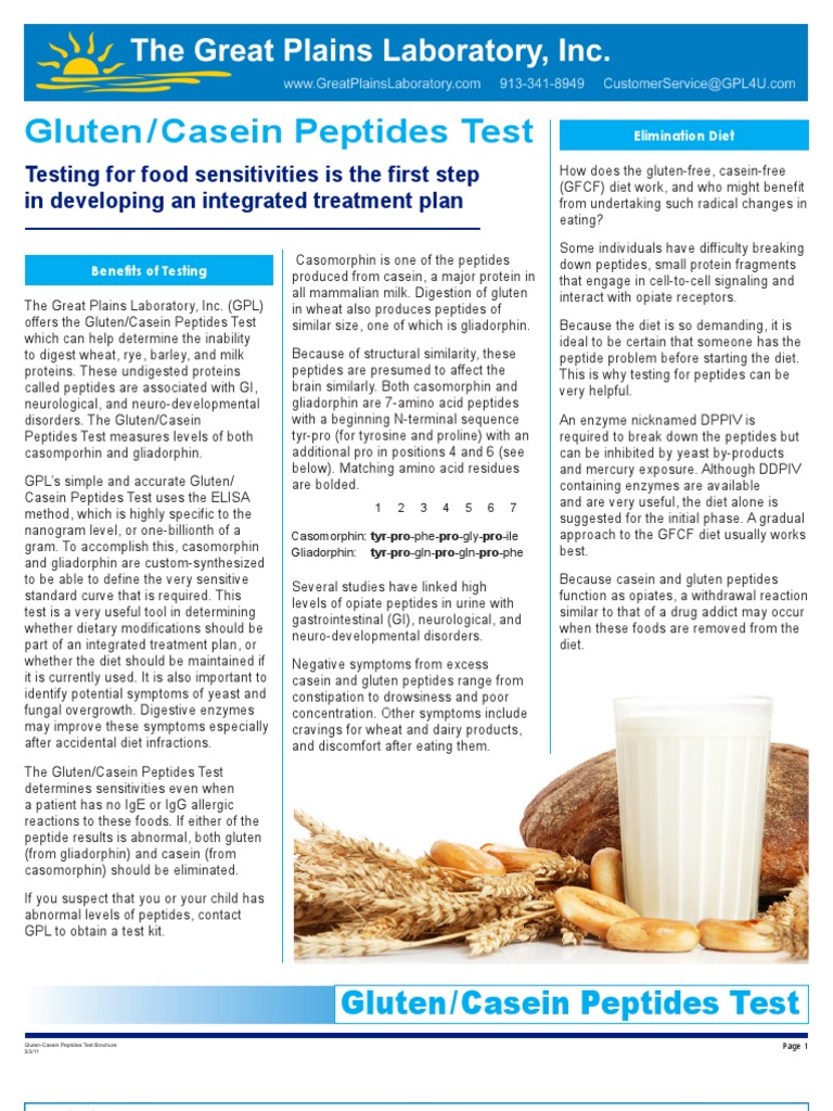 Gluten-Casein Peptides Test | Gluten | Clinical Medicine