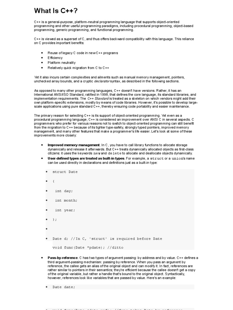 Advance C | PDF | Constructor (Object Oriented Programming) | Programming